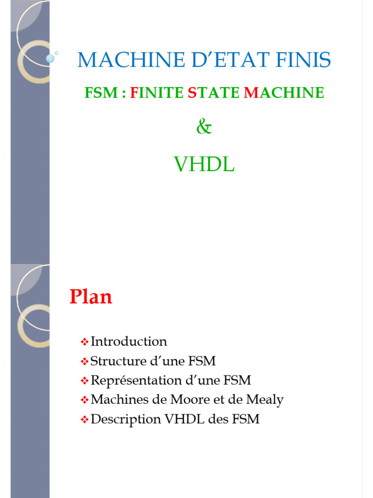 Cour VHDL FSM | PDF