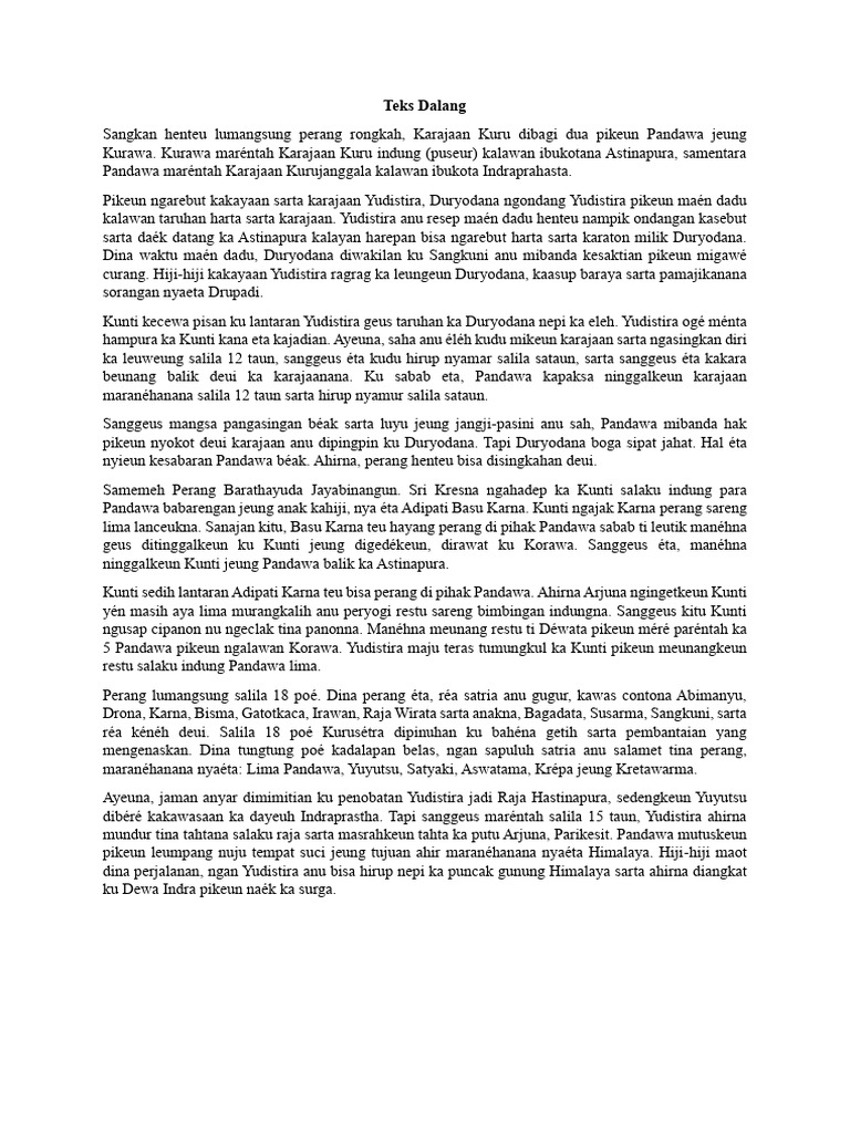Teks Dalang | PDF