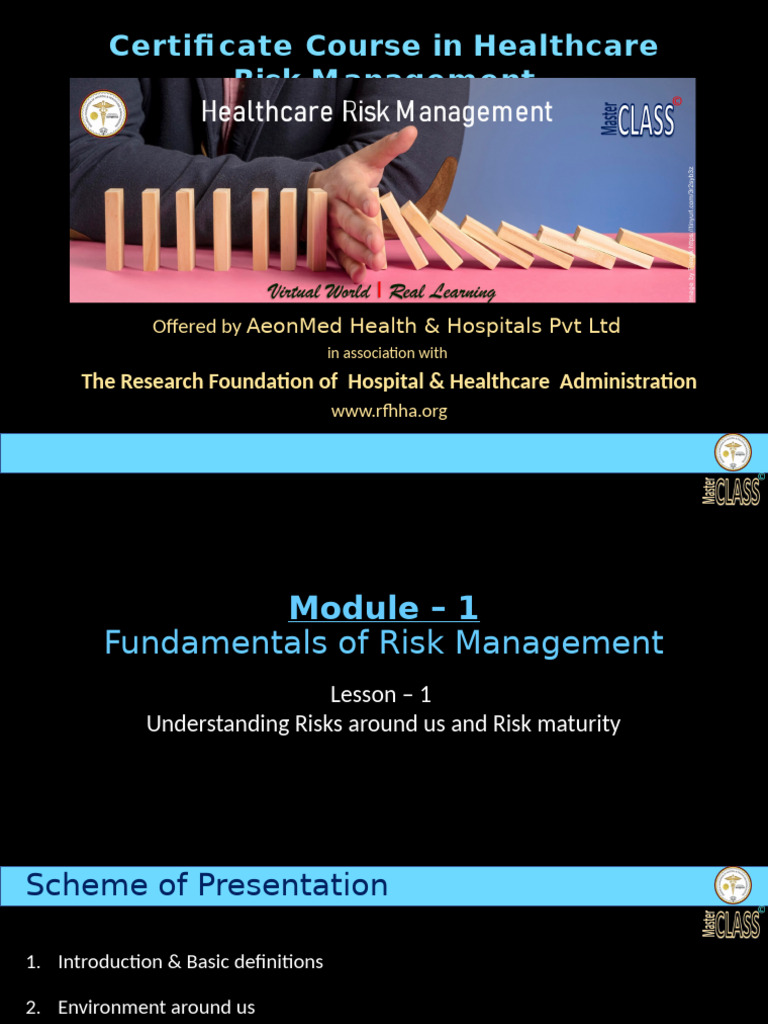 1.1 Risks Around Us & Risk Maturity | PDF