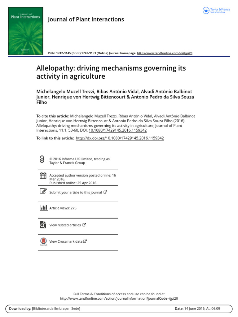 Allelopathy-Driving-Mechanisms 2016 | PDF