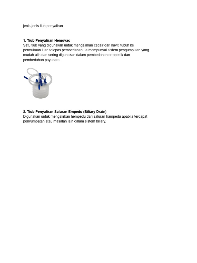 jenis tiub penyaliran | PDF