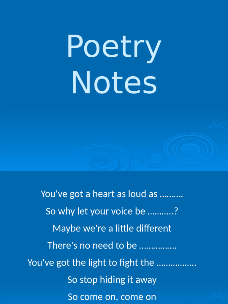 Introduction To Poetry | PDF