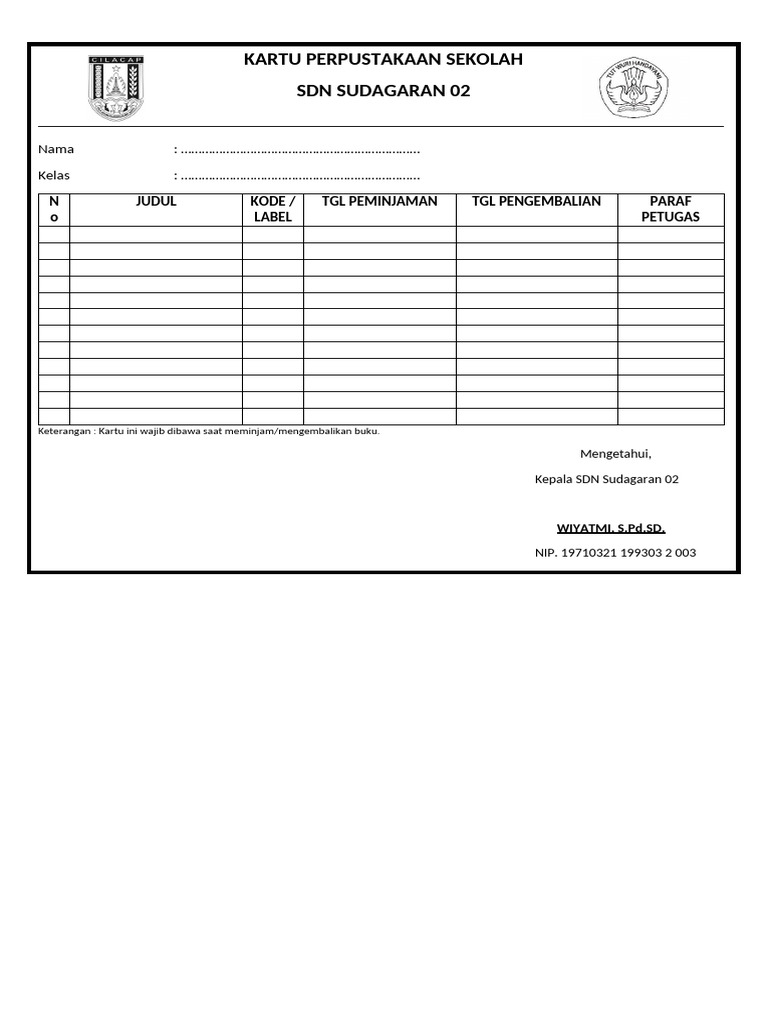 Kartu Perpus | PDF