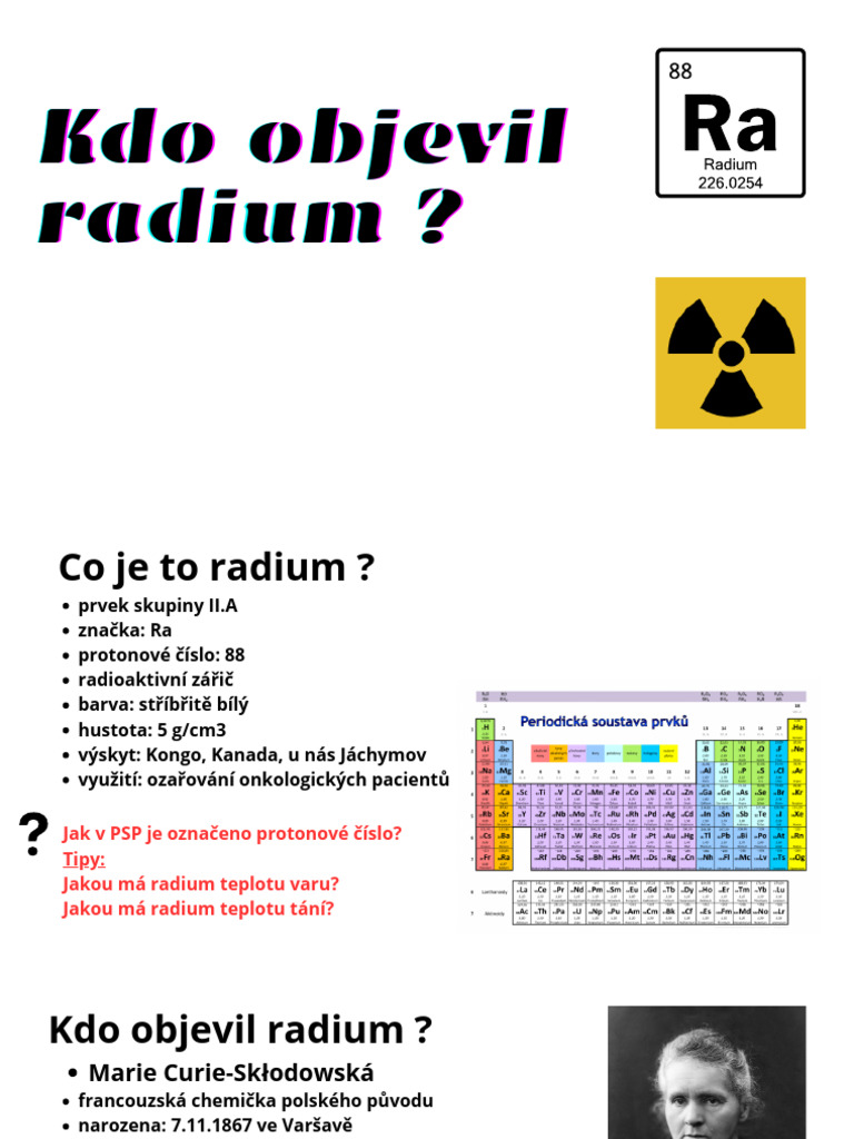 Kdo Objevil Radium | PDF