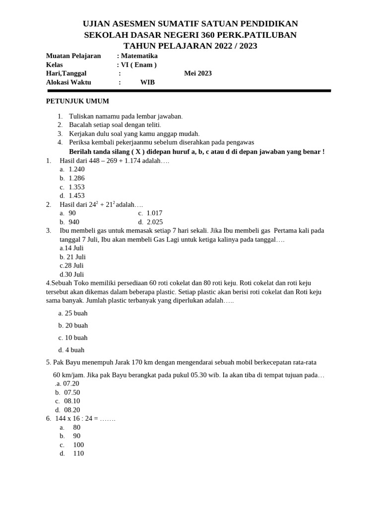 MTK Uas SDN 360 | PDF