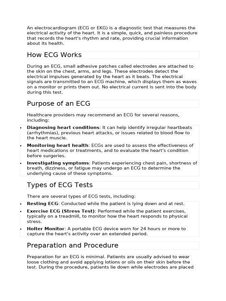 An electrocardiogram | PDF