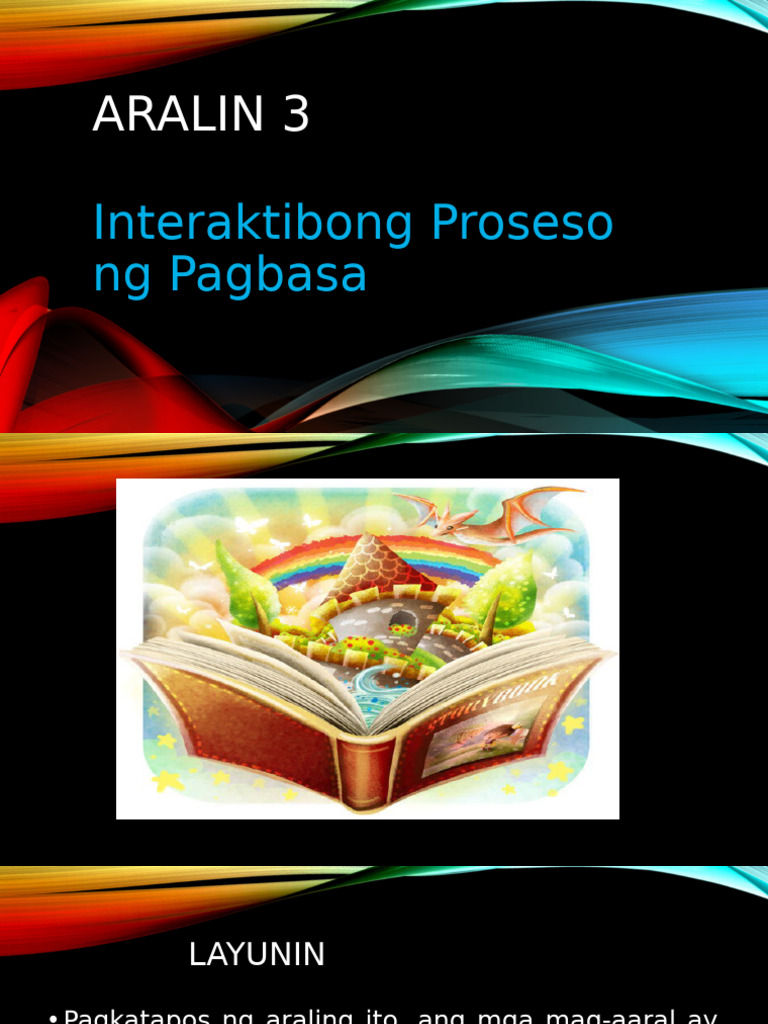 Aralin 3 Interaktibong Proseso NG Pagbasa | PDF