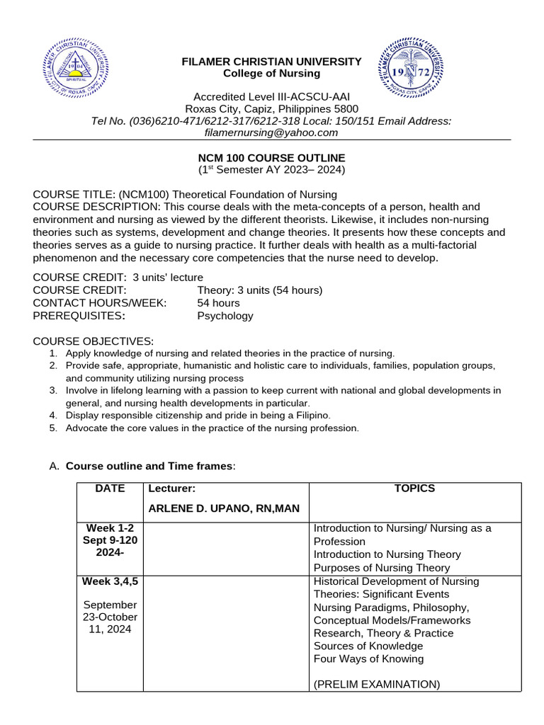 TFN Course Outline 2023 | PDF