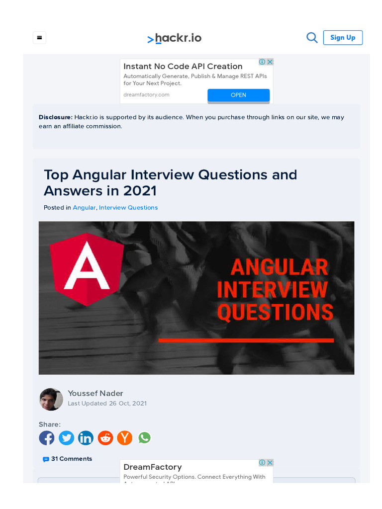 Hackr Io Blog Angular Interview Questions | PDF