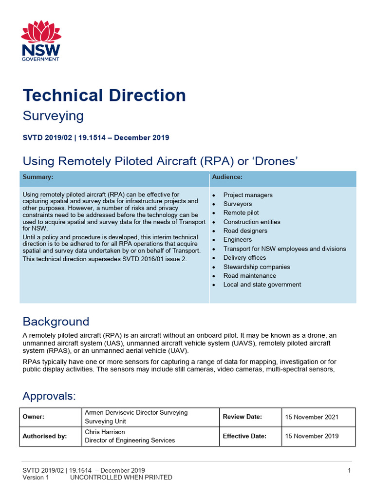 TS 02326 - 0.00 - Using Remotely Piloted Aircraft (RPA) or Drones | PDF ...