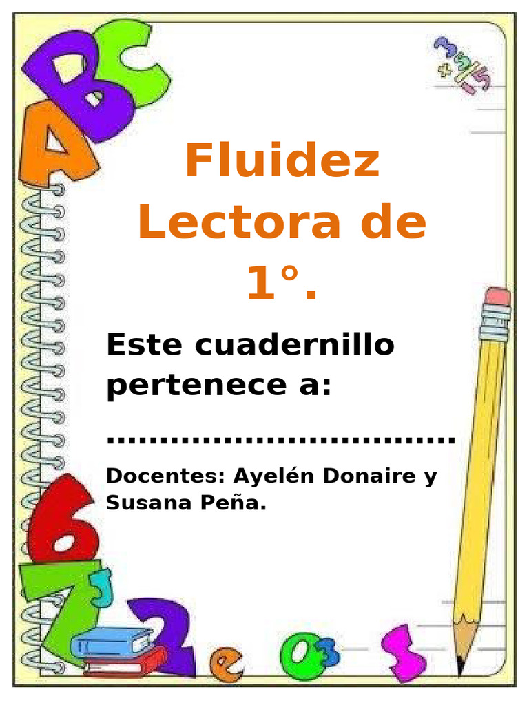 Cuadernillo de Fluidez 1° (5) | PDF