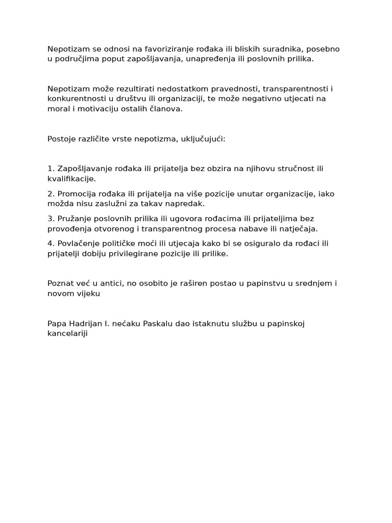 Nepotizam | PDF
