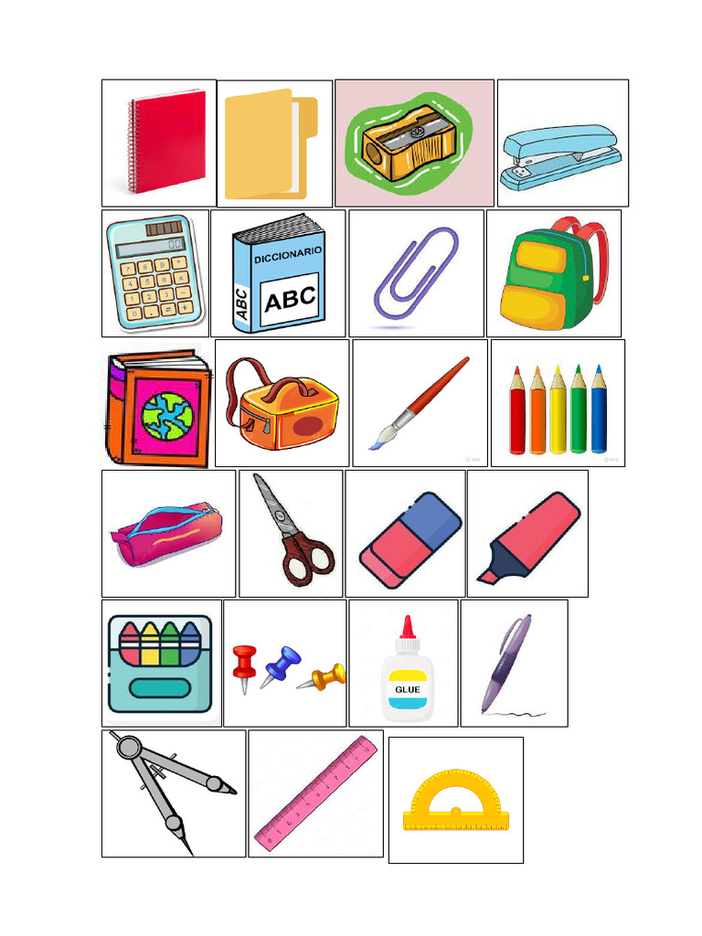 Lamina Utiles Escolares | PDF