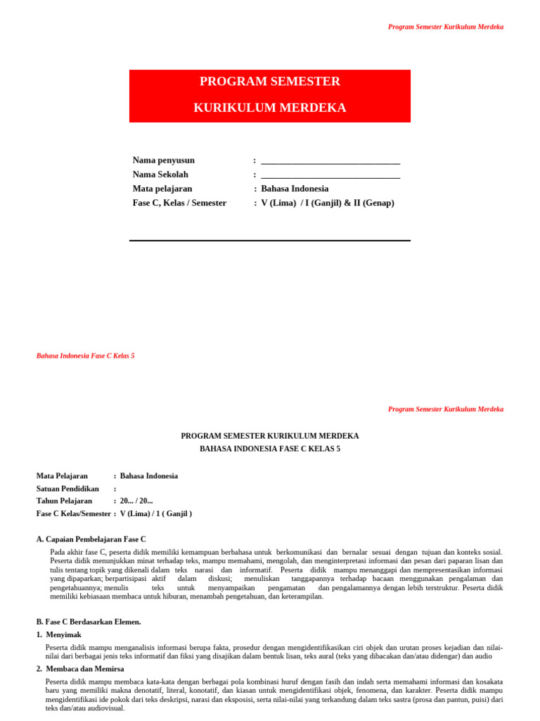 Promes Kurikulum Merdeka | PDF