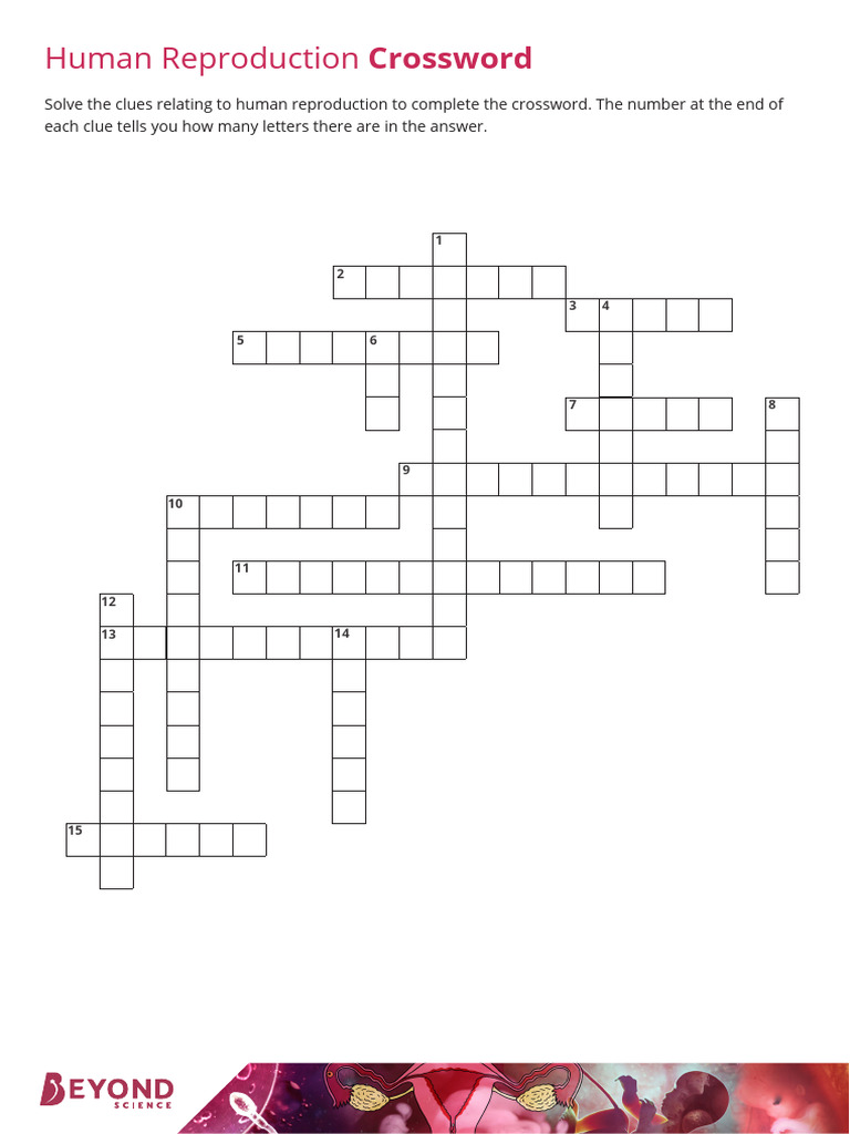 Human Reproduction Crossword | PDF