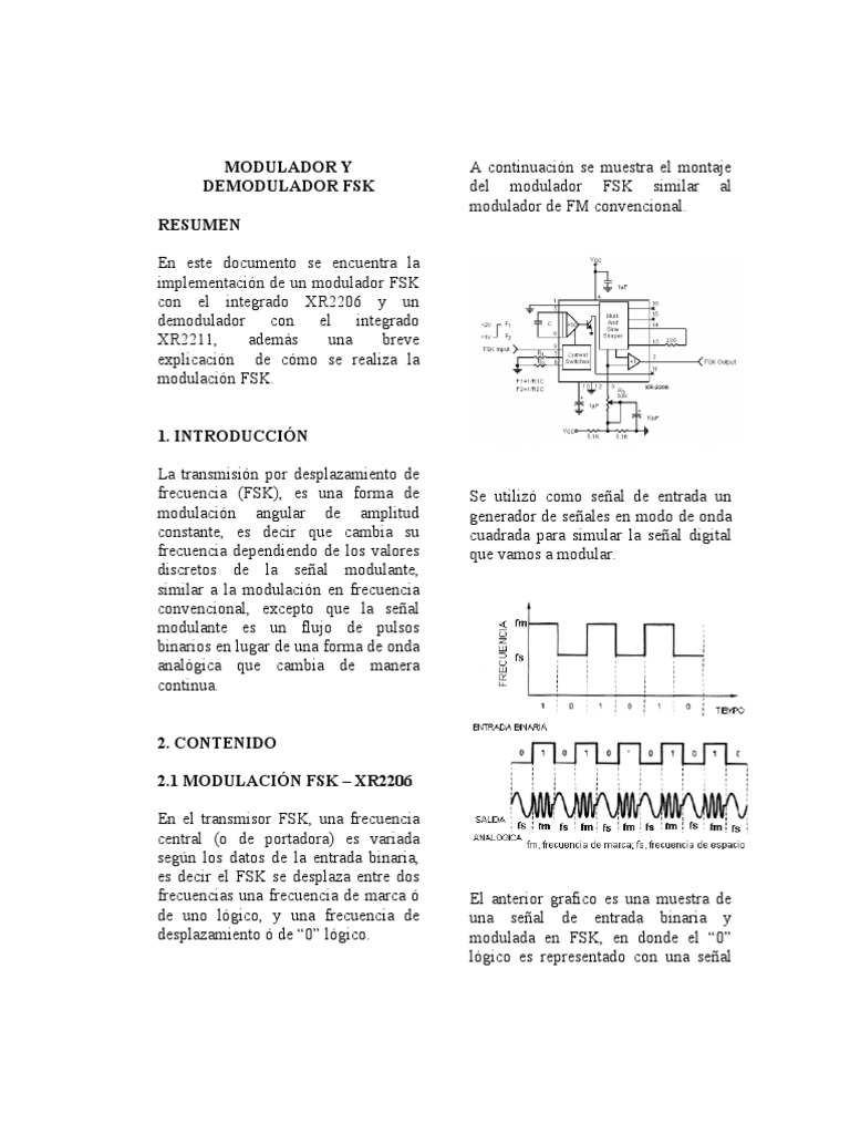 FSK | PDF | Modulación | Radiodifusión