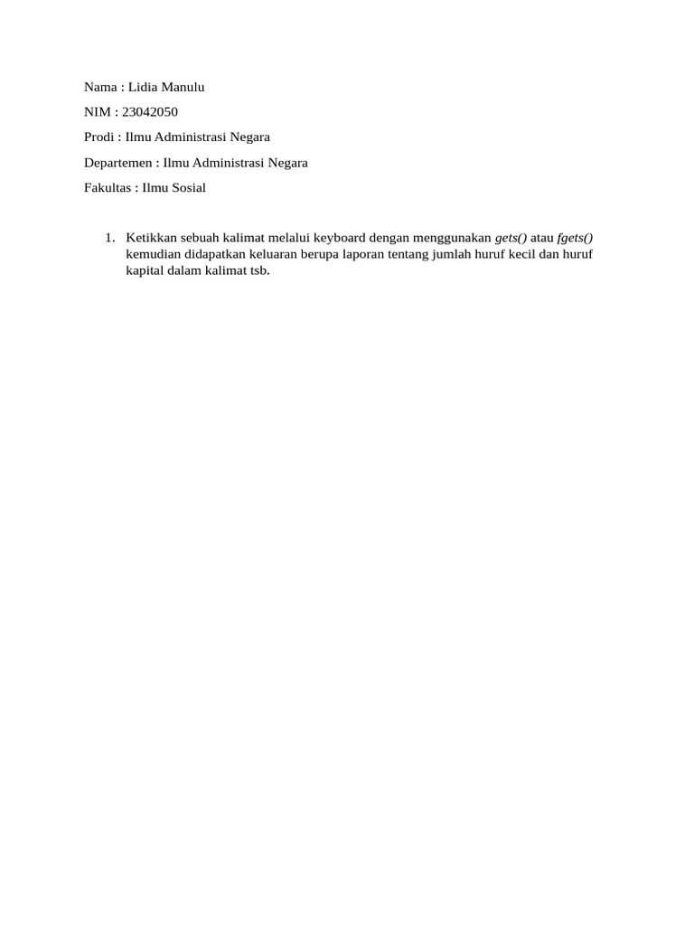 Tugas Pengantar Coding 7 | PDF