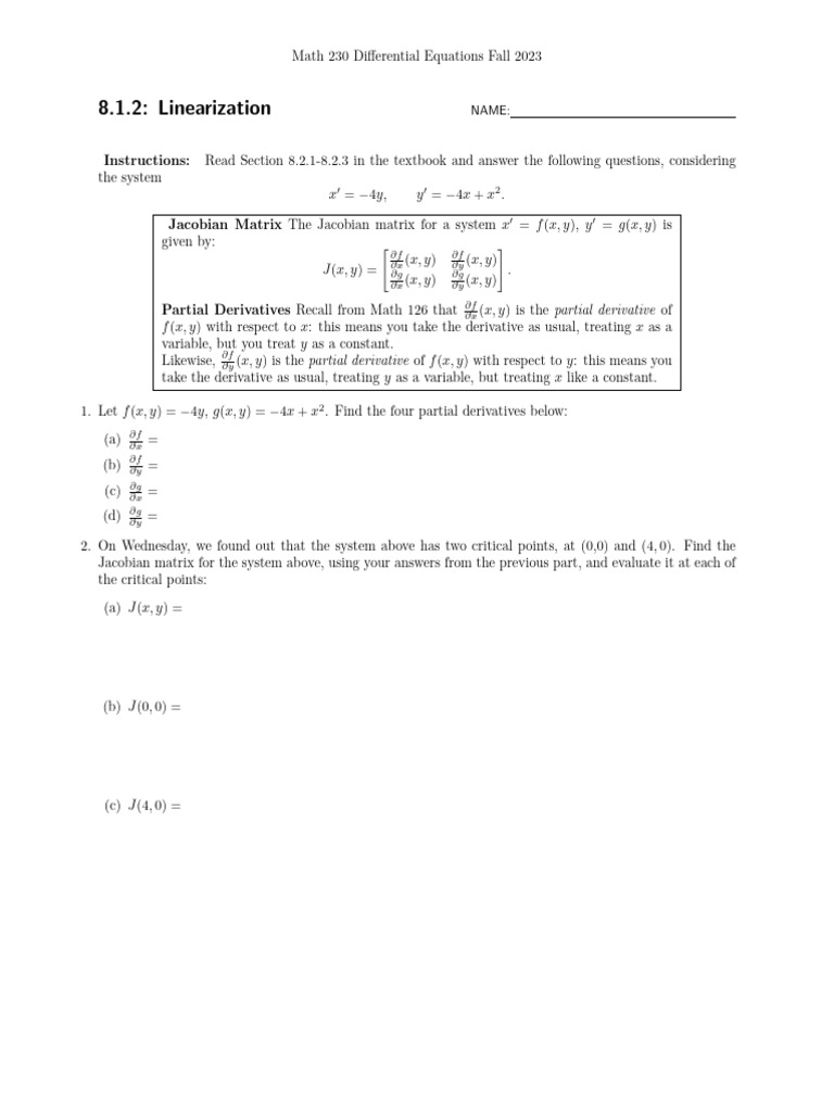 Linearization Preview | PDF
