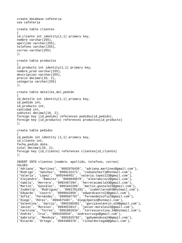 Db Cafeteria Pdf