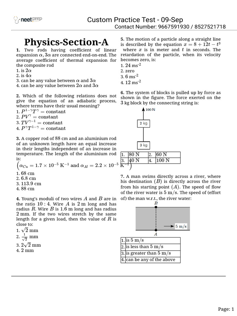Custom Practice Test - 09-Sep | PDF