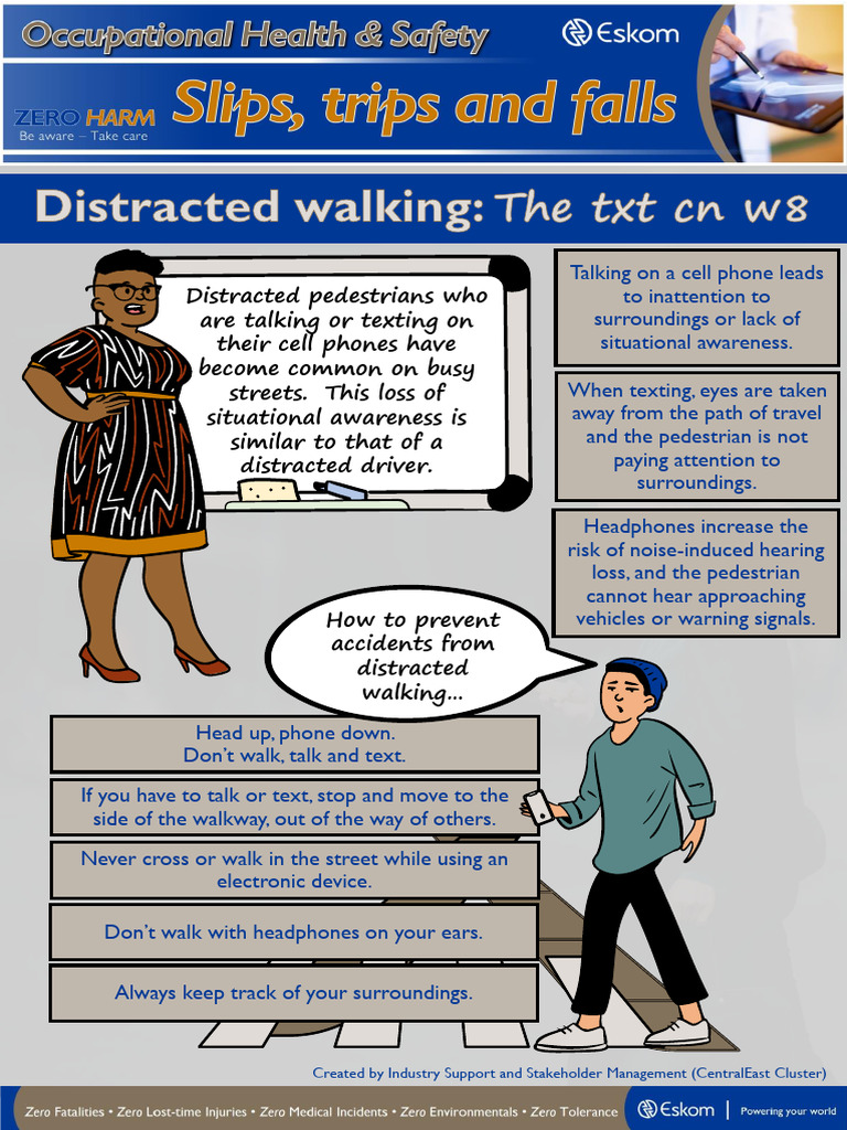 DX Safety Posters - Distracted Walking | PDF