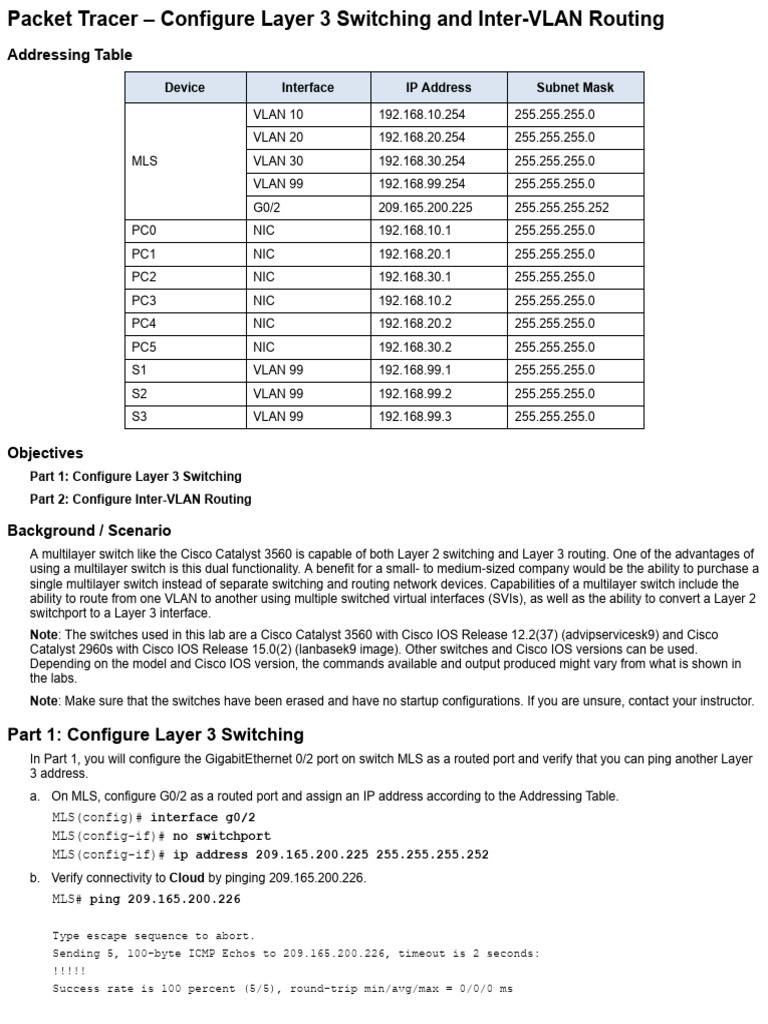 VLAN Routing | PDF