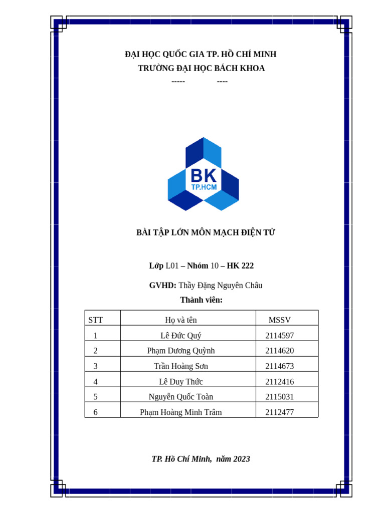 BTL-MĐT - Nhóm 10 - L01 | PDF