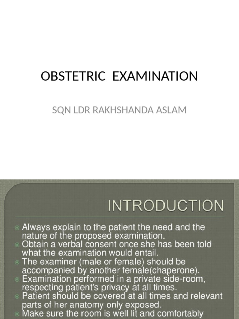 Obstetric Examination | PDF