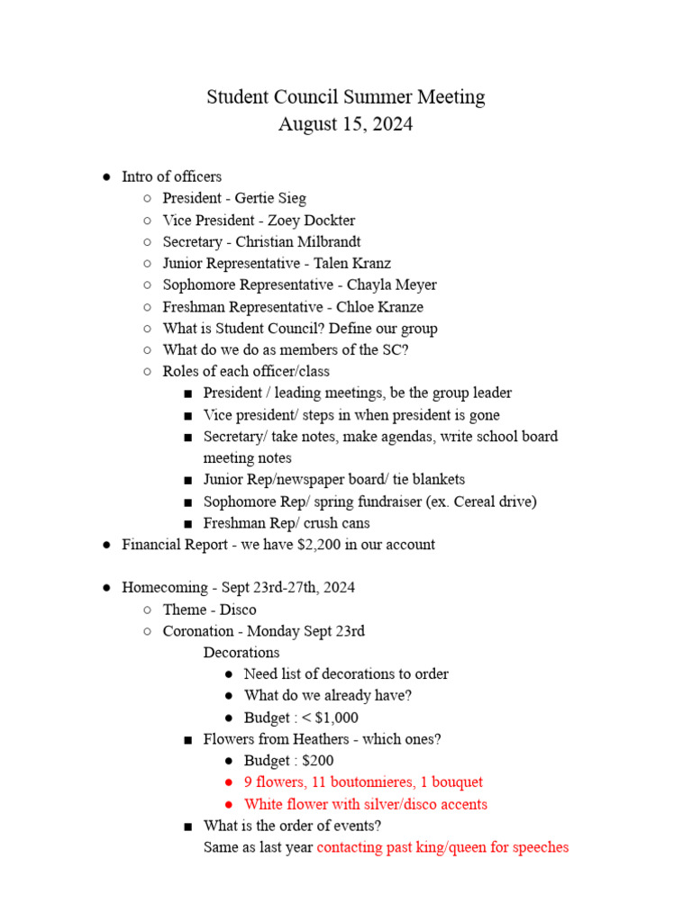 August 15 Meeting | PDF