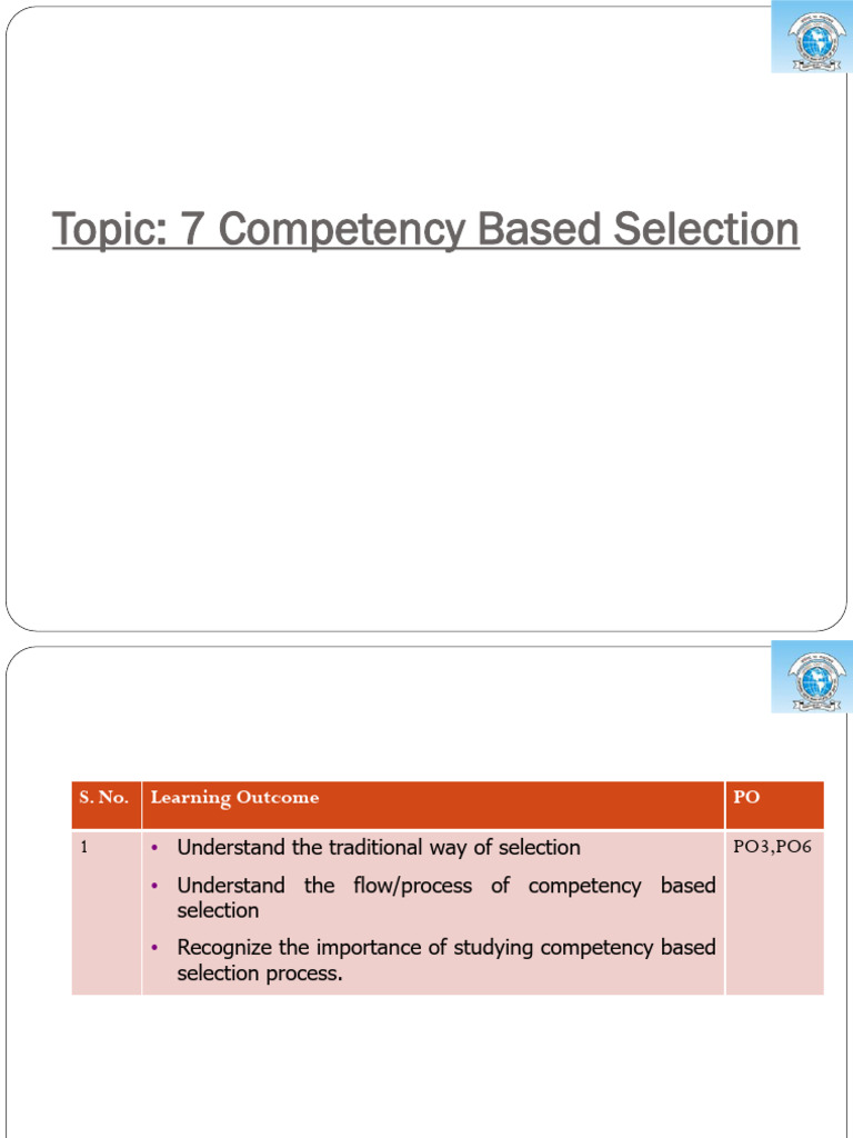 7_ Competency Based Selection | PDF