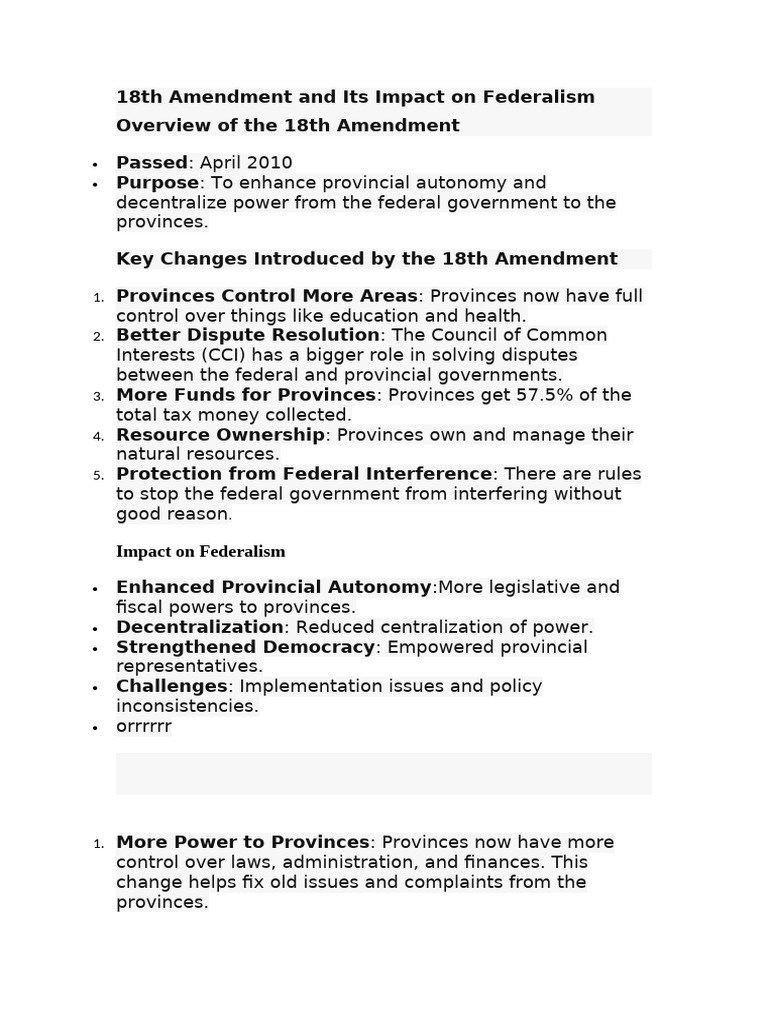 18th Amendment | PDF