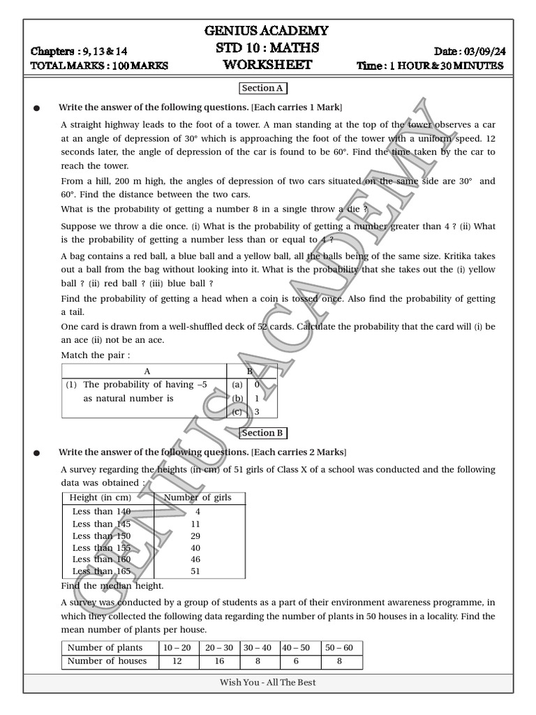 WORKSHEET - D03 Sept 2024 2 | PDF