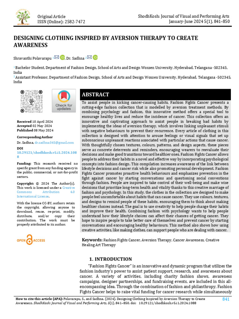 Designing Clothing Inspired by Aversion Therapy To | PDF