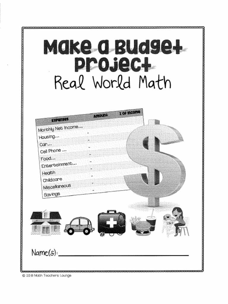 STUDENT PACKET, Budget Project | PDF