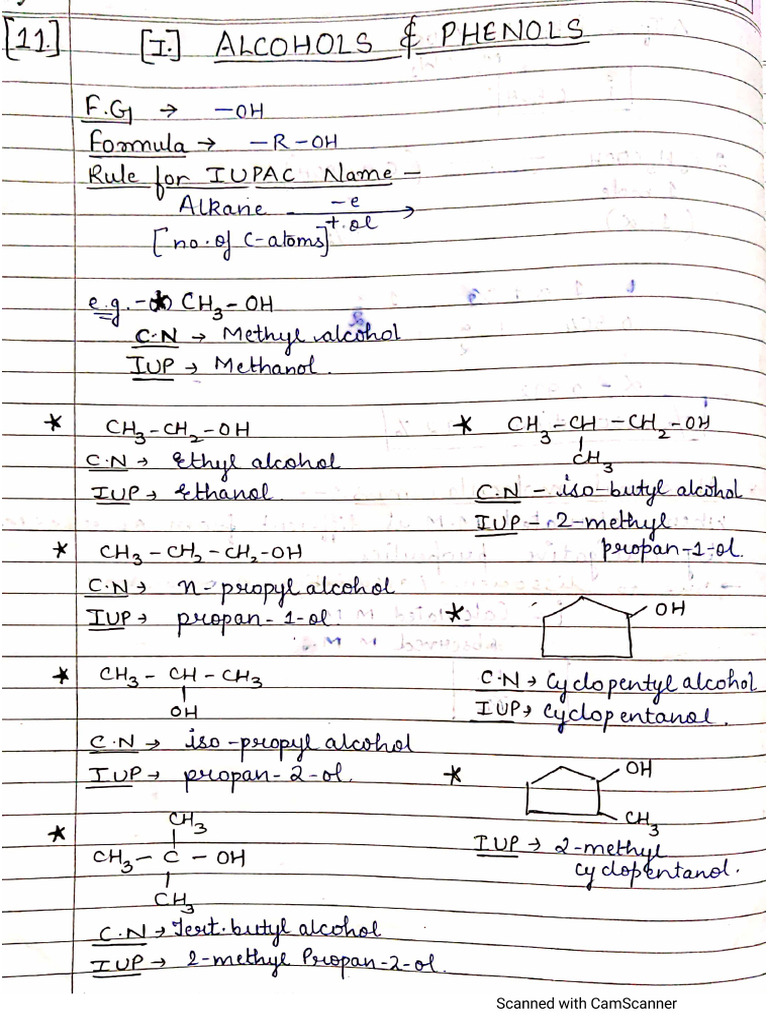 Alchohols Phenols | PDF