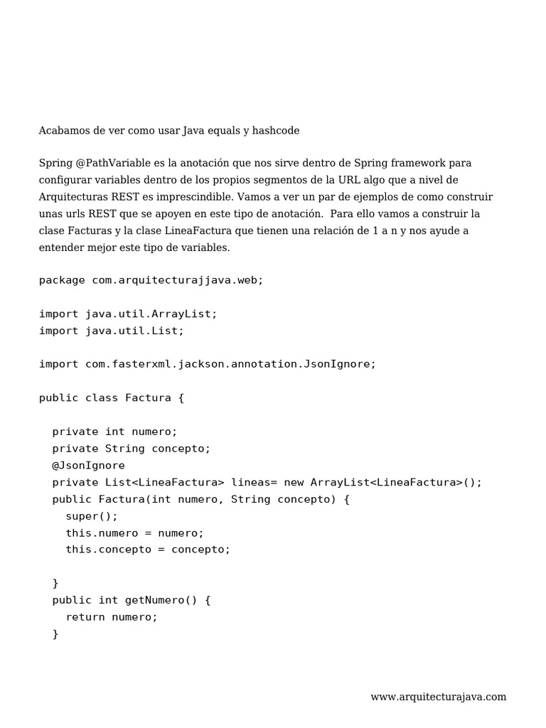 Spring @PathVariable y Segmentos de Url Ecu001 | PDF