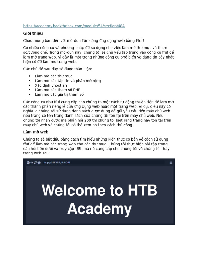 Attacking Web Applications With Ffuf | PDF