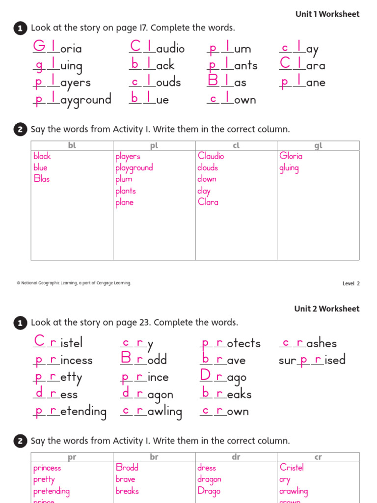 Owphonics2 Worksheet Answerkey | PDF