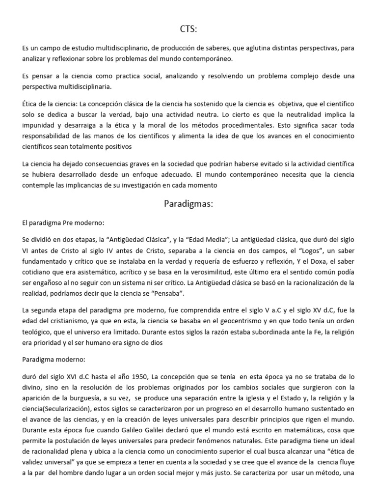 Resumen de CTS | PDF