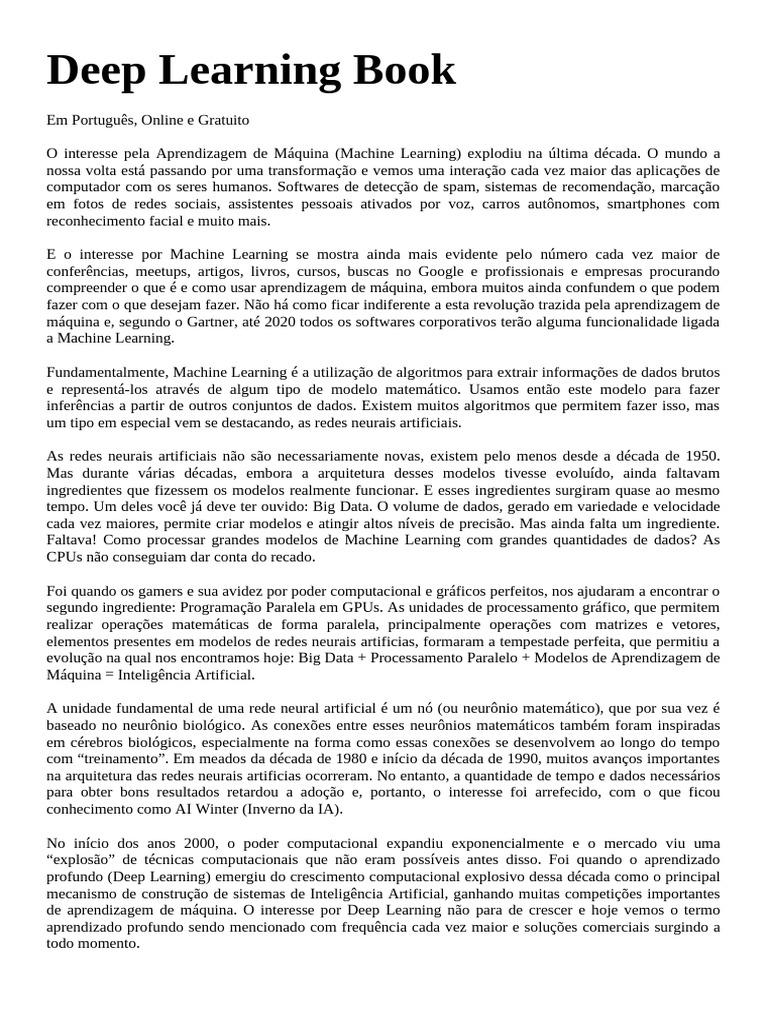 Deep Learning Book | PDF