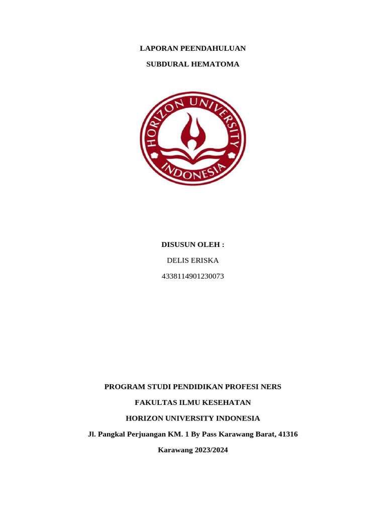 LP Hcu Subdural Hematoma-1 | PDF