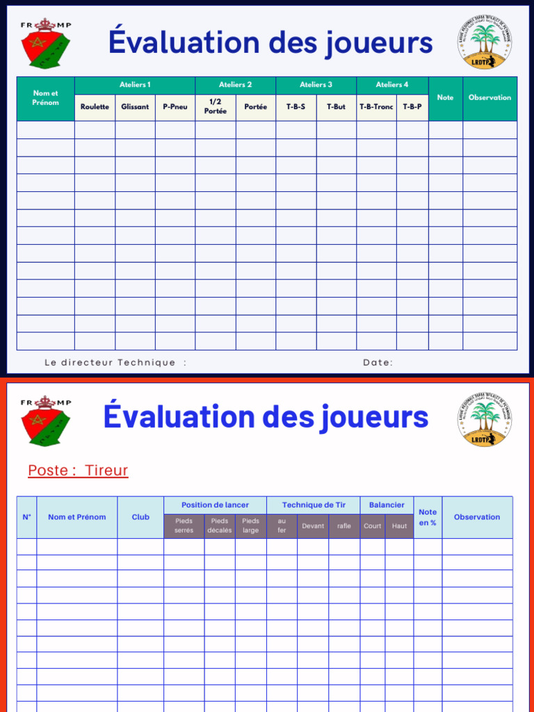 Évaluation Des Joueurs | PDF