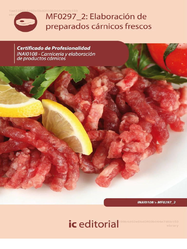 Elaboraci N de Preparados C Rnicos Frescos Carnicer A y Elaboraci N de Productos C Rnicos MF0297 ...