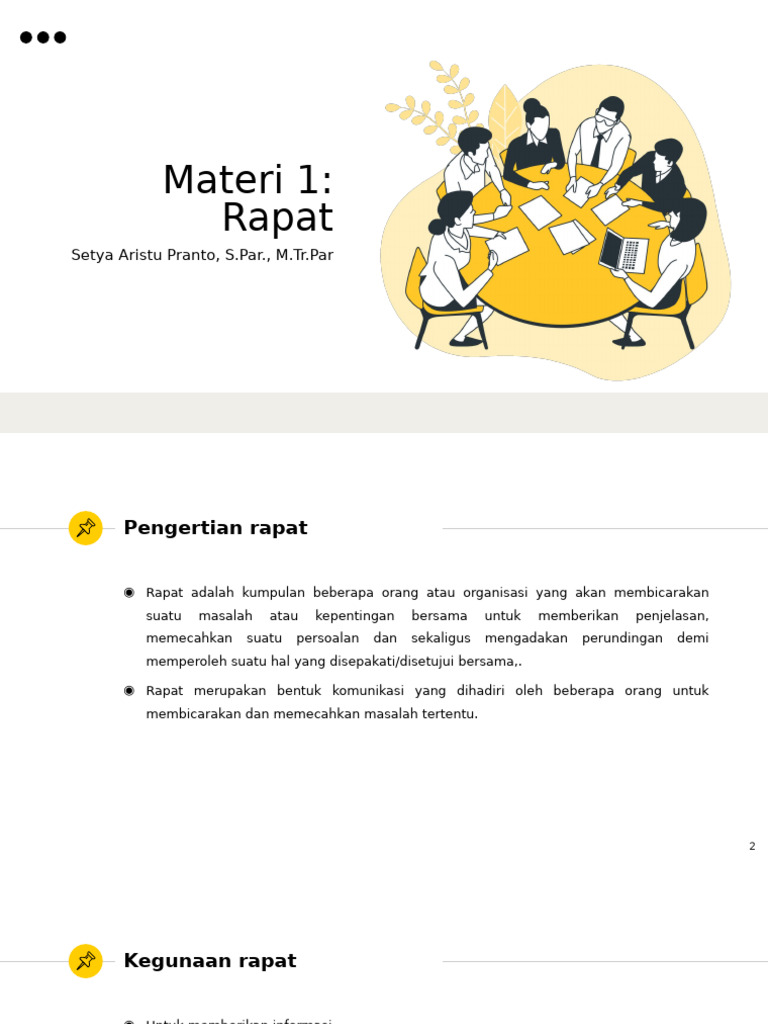 Materi 1 - Rapat | PDF