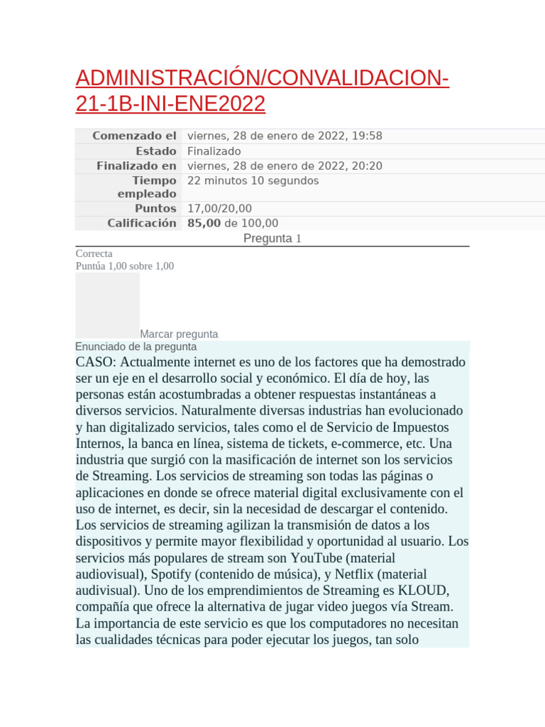 Administración Convalidacion | PDF