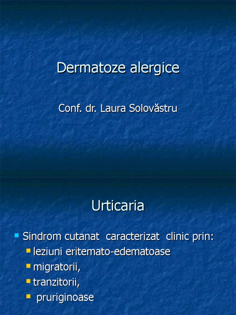 Curs 9 Dermatoze Alergice | PDF