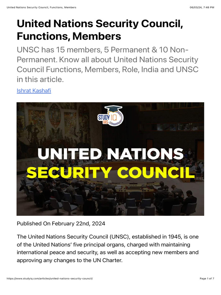 UNSC | PDF