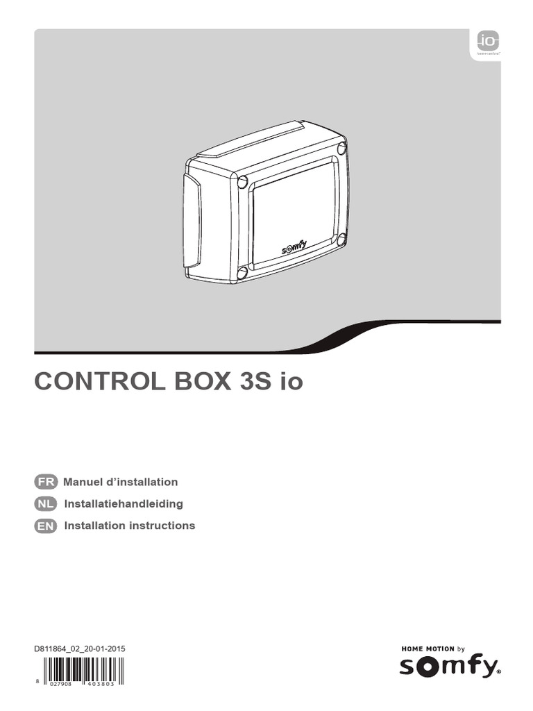 Manual Somfy Control Box | PDF