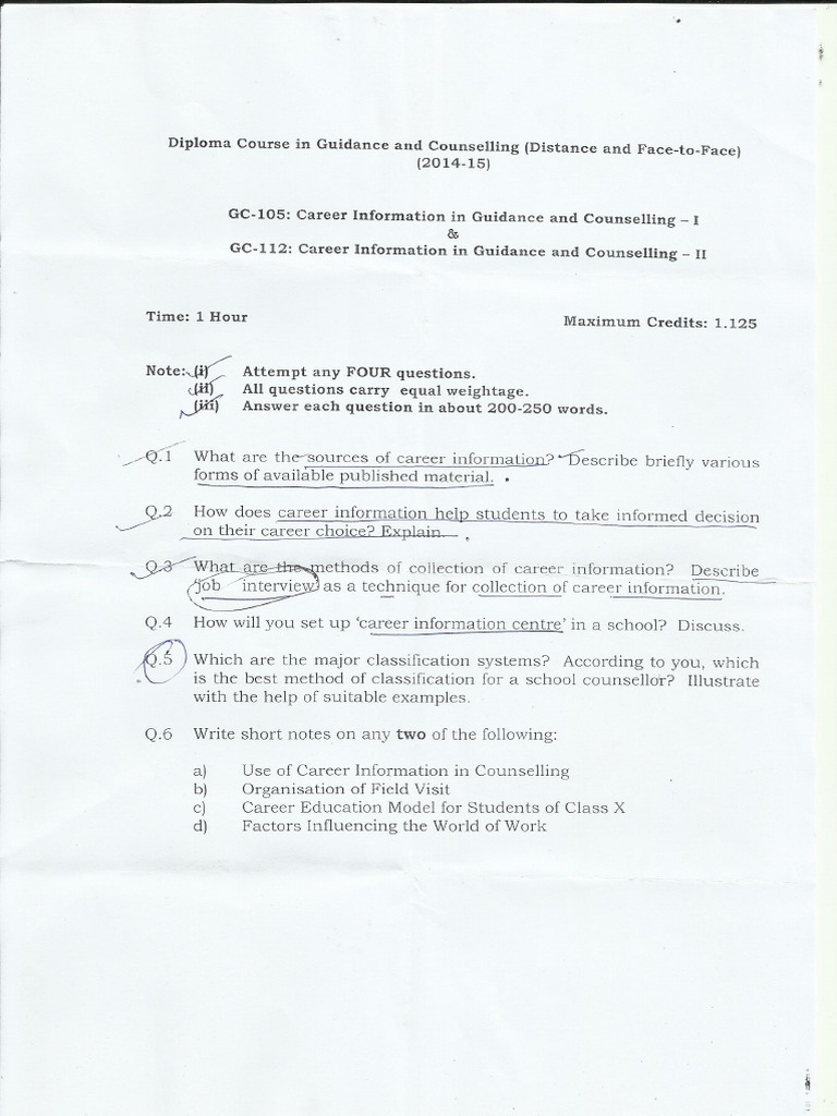 DCGC Exam Paper2014-15 | PDF