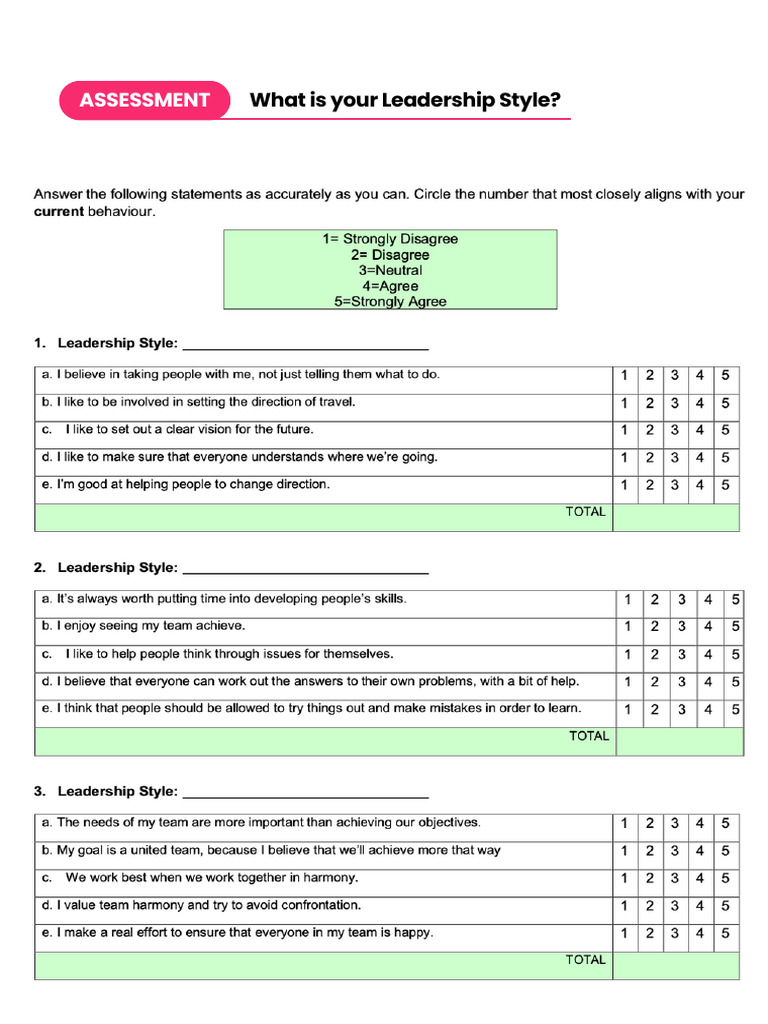 Test Whats Your Leadership Style Pdf